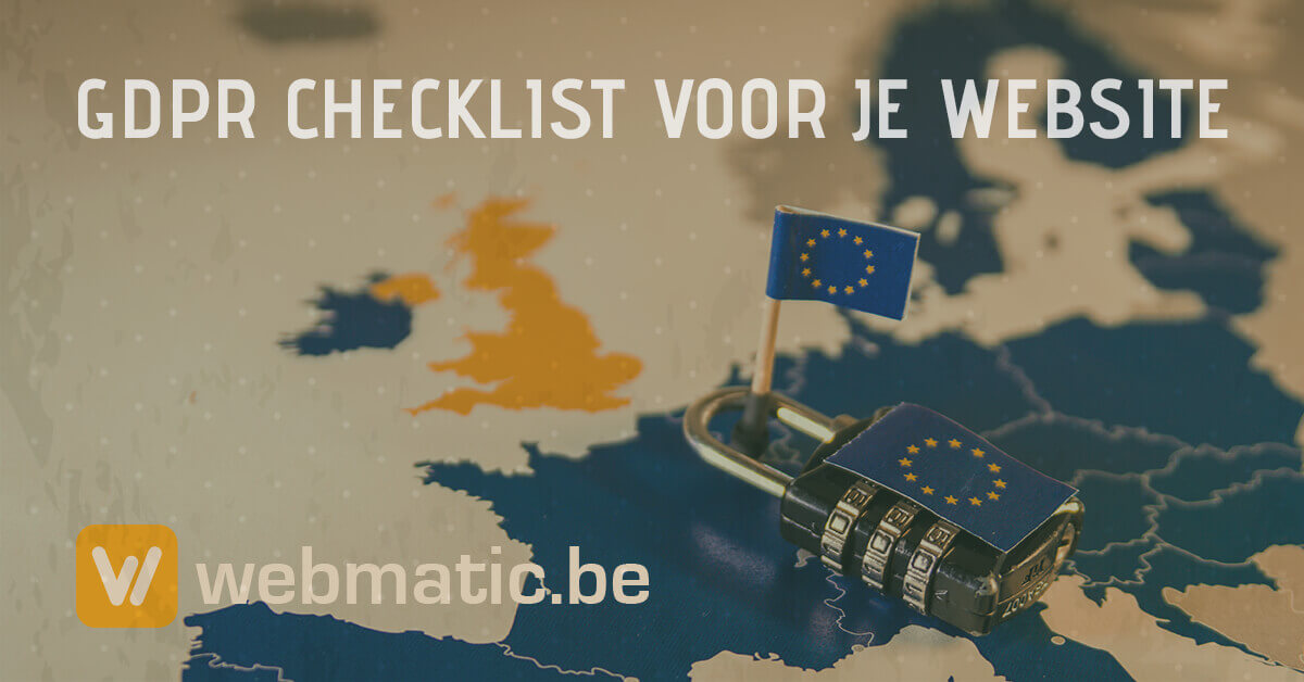 GDPR checklist voor je website - Webmatic